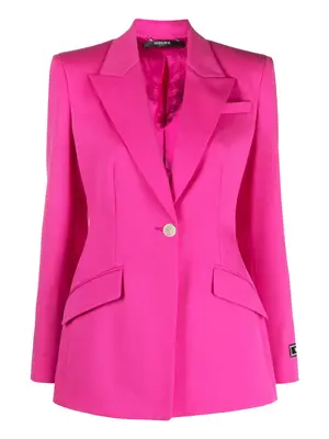 Versace Medusa Single-breasted Virgin Wool Blazer - Pink