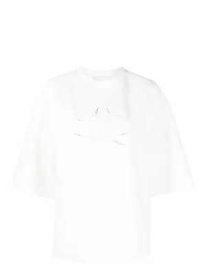 GENNY Motif-embroidered T-shirt - White