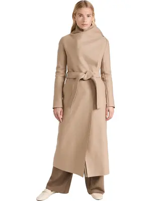 HARRIS WHARF LONDON Harris Wharf London Long Pressed Wool Volcano Coat