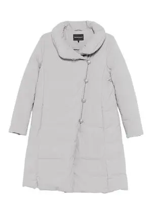 Emporio Armani Nylon Midi Down Jacket - Silver