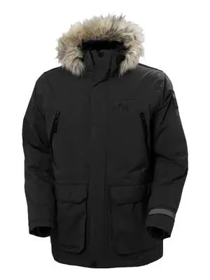 Helly Hansen Reine Waterproof Insulated Parka With Faux Fur Trim Hood - Black