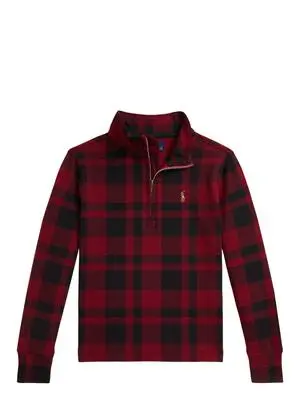 Ralph Lauren Plaid Cotton Interlock Pullover - Red