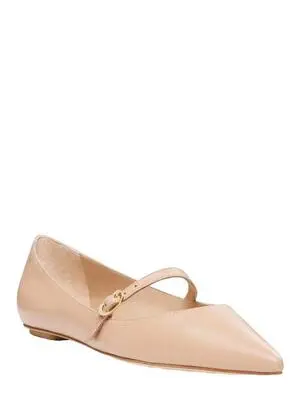 STUART WEITZMAN Stuart Weitzman Emilia Mary Jane Flat Adobe Leather