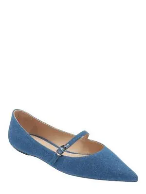 STUART WEITZMAN Stuart Weitzman Emilia Mary Jane Flat Indigo.