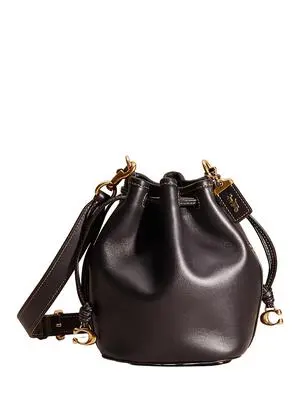 COACH Restored Camila Bucket Bag Brass/black