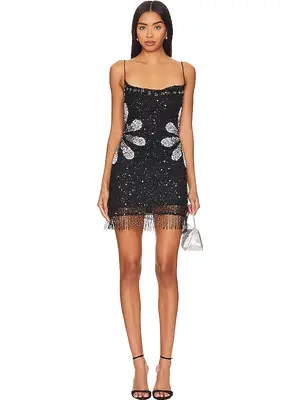 Tularosa Bellini Sequin Dress - Black Burst