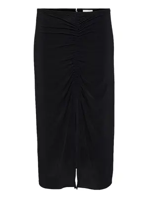 Isabel Marant Joella Ruched Jersey Midi Skirt - Black