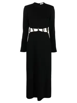 SIMKHAI Round-Neck Midi Dress With Cut-Out Detailing