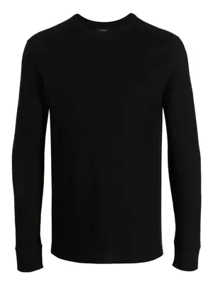 Vince Crew-neck Cotton-blend Jumper - Black