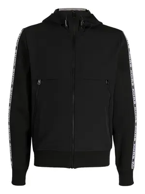 Michael Kors Logo-tape Zip-up Jacket - Black
