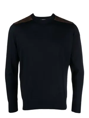 Paul & Shark Crew-neck Virgin Wool Jumper - Blue