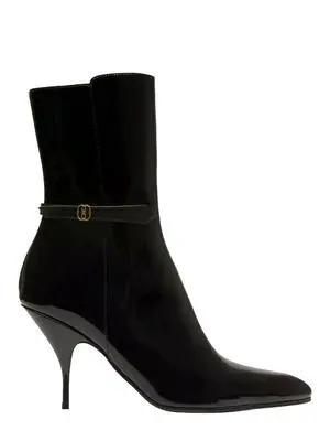 Bally Odeya 85mm Patent-leather Ankle Boots - Black