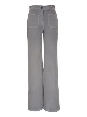 NILI LOTAN Nili Lotan High-Waisted Wide-Leg Trousers Grey