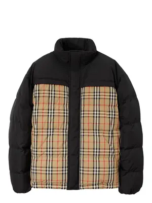 Burberry Vintage Check Reversible Padded Jacket - Black