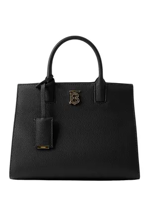 Burberry Frances Logo-plaque Tote Bag - Black