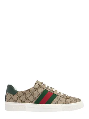 Gucci Ace Gg Supreme Sneakers Beige,ebony