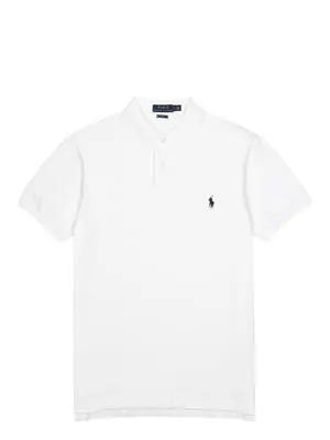 Polo Ralph Lauren Slim Piqué-cotton Polo Shirt - White