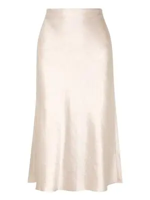 VINCE Vince Hammered Satin Midi Skirt