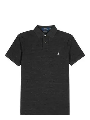 Polo Ralph Lauren Custom Slim Piqué Cotton Polo Shirt - Dark Grey