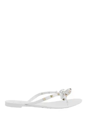 Valentino Garavani Rockstud Flip Flops - White