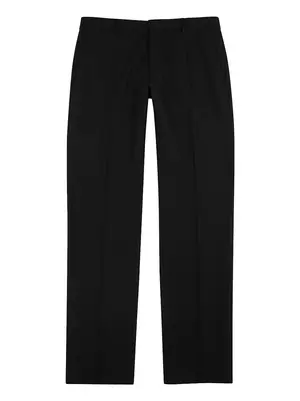 BOSS Slim-leg Stretch-wool Trousers - Black