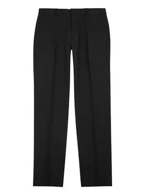 BOSS Slim-leg Stretch-wool Trousers - Grey