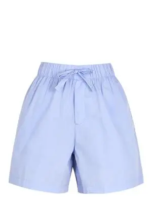TEKLA Poplin Pyjama Shorts - Light Blue