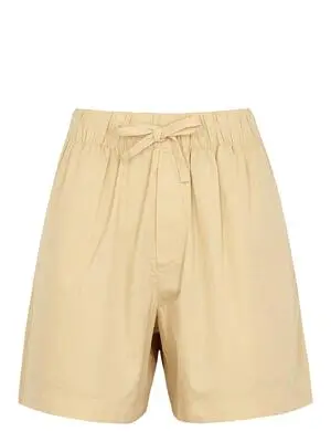 TEKLA Poplin Pyjama Shorts - Beige