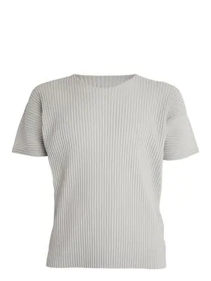 Issey Miyake Pleated T-shirt - Grey
