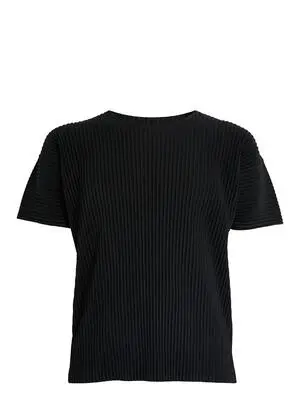 Issey Miyake Pleated T-shirt - Black