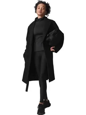 Alo Yoga Wool Gameday Overcoat Black