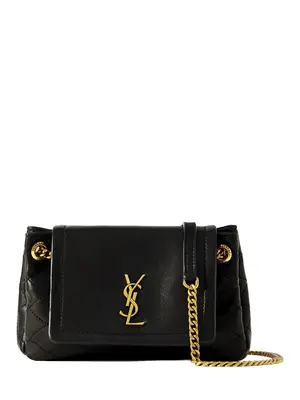 Saint Laurent Nolita Mini Matelassé Leather Shoulder Bag - Black