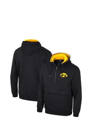 COLOSSEUM Iowa Hawkeyes Half-zip Hoodie - Black