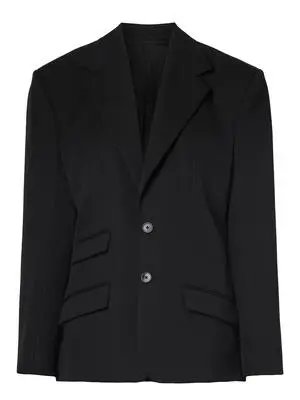THE ROW Halm Grain De Poudre Wool Blazer - Black