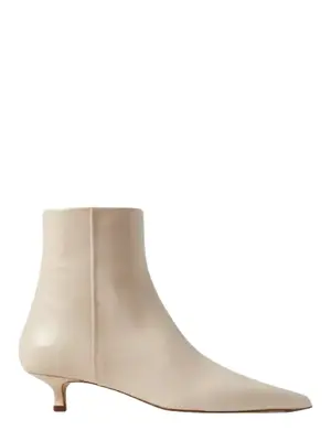 AeydĒ Sofie Leather Ankle Boots Cream