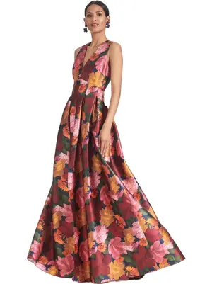 Sachin & Babi Brooke Bella Bouquet Gown - Natural
