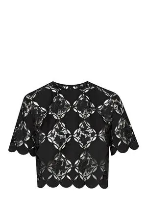 OSCAR DE LA RENTA Gardenia Guipure Blouse