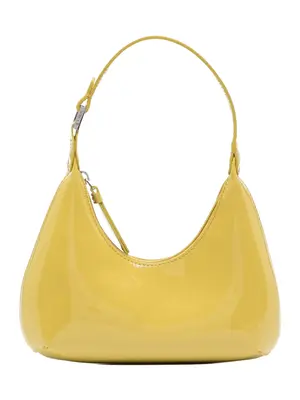 By Far Baby Amber Patent Leather Shoulder Bag - Green