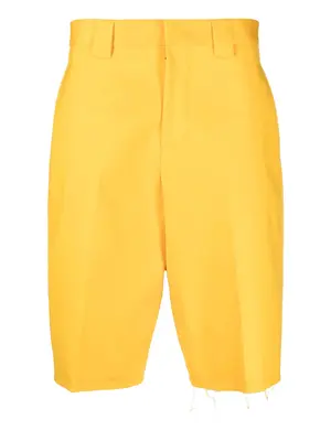 LANVIN Distressed Cotton Shorts - Yellow