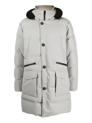 Woolrich Button-fastening Hooded Down Jacket - Neutrals