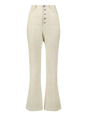 Giambattista Valli Bouclé Flared Trousers - Neutrals