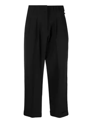 Dkny High-waist Tapered Trousers - Black