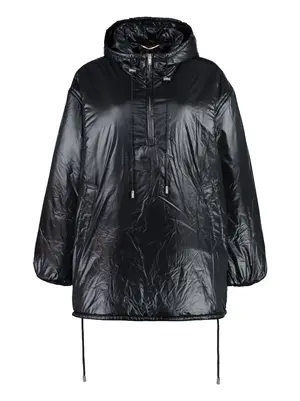 Saint Laurent Cassandre Padded Hooded Jacket - Black
