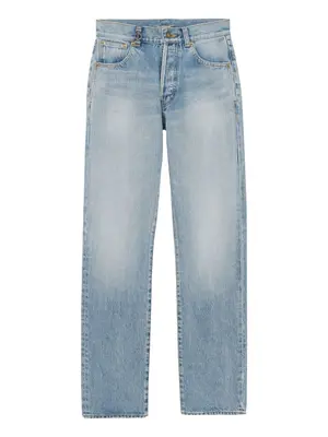 SAINT LAURENT Saint Laurent Mid-Rise Straight-Leg Jeans