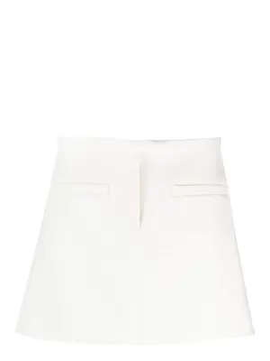 COURREGES Crepe Trapeze Miniskirt - White