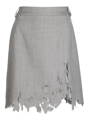 Natasha Zinko Distressed Mini Skirt - Grey