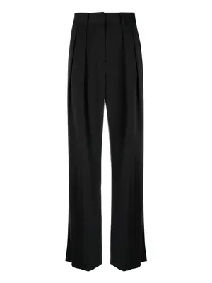 Staud Luisa Pleated Trousers - Black