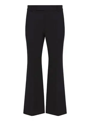 Proenza Schouler Marlene Tropical Wool Kick-flare Pants - Black