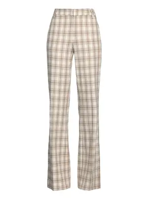 DONDUP Tartan Flared Trousers - White