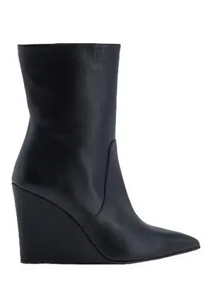 8 BY YOOX Leather Pointed-toe Platform Ankle Boots - Black